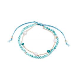 Luxenter-Armband, Athat aus Metalllegierung und Amazonit, 18K vergoldet