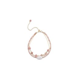 Luxenter-Armband, Metalllegierung Ekhao und champagnerfarbene Zirkonia, 18K vergoldet