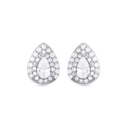 Luxenter Sterling Silber 925 Ohrringe mit rhodiniertem Brillant Zirkonia - Thurmi