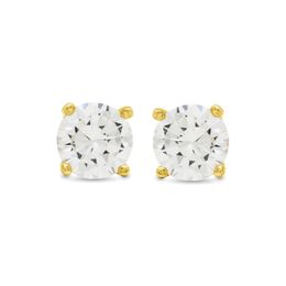 Luxenter Sterling Silber 925 mit gl&auml;nzendem 18k Gold Finish Zirkonia Ohrringe - Basic