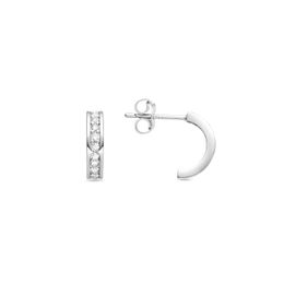 Luxenter rhodinierter Brillant-Zirkonia-Ohrring - Alssa