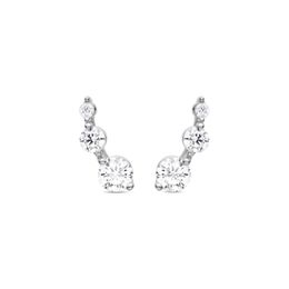 Luxenter Sterling Silber 925 Ohrringe mit rhodinierten Zirkonia Rhodium plattiert - Lyar