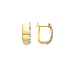 Luxenter Ohrringe aus 925er Sterlingsilber und Zirkonia mit 18 Karat Gelbgold-Finish &ndash; Tezel