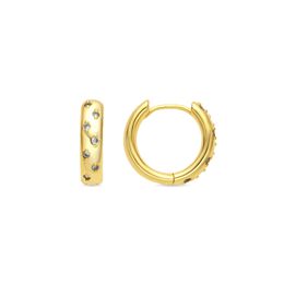 Luxenter Ohrringe mit 18 Karat Gelbgold-Finish und funkelnden Zirkonia &ndash; Yase