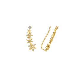 Luxenter Ohrringe mit 18-kar&auml;tigem Gelbgold-Finish und funkelndem Zirkonia &ndash; Anah