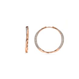 Luxenter Ohrringe aus Zirkonia mit Brillantschliff, veredelt mit 18 Karat Gelbgold &ndash; Dakrim