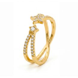 Luxenter Brilliant Metal and Zirconia Alloy Ring in 18 karat Gelbgold - Helmsu