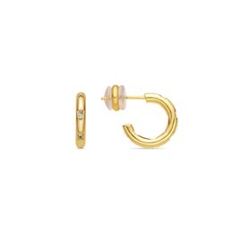 Luxenter Ohrringe mit 18 Karat Gelbgold-Finish und funkelnden Zirkonia-Steinen &ndash; Sisah