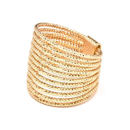Luxenter Ring aus Metalllegierung mit Zirkonia, 18 Karat Gelbgold-Finish &ndash; Mika