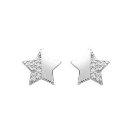 Luxenter Rhodium plattierte Brillant Zirkonia Ohrringe - Shial