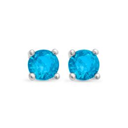 Luxenter Ohrringe, Otieno aus 925er Sterlingsilber und blauer Topas aus hydrothermalem Quarz mit 18 Karat vergoldetem Finish