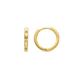 Luxenter Ohrringe mit gl&auml;nzendem Zirkonia in 18K Gold - Unya