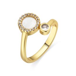 Luxenter Ring mit wei&szlig;em Perlmutt aus 18k Gold - Yaran