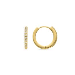 Luxenter Ohrringe mit gl&auml;nzenden Zirkonia in 18K Gold - Ariuk