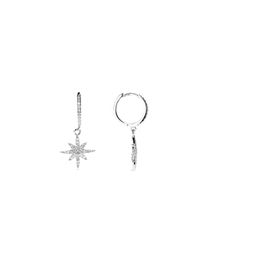 Luxenter Sterling Silber 925 Ohrringe mit rhodiniertem Brillant Zirkonia - Lapai