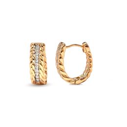 Luxenter Ohrringe aus Brillanz-Zirkonia mit 18-kar&auml;tiger Gelbgold-Beschichtung &ndash; Rah
