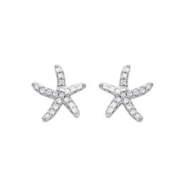 Luxenter Rhodium plattierte Brillant Zirkonia Ohrringe - Emuh