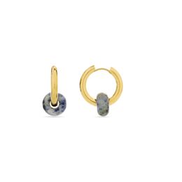Luxenter Ohrringe aus nat&uuml;rlichem Lapislazuli in 18k Gelbgold - Noku