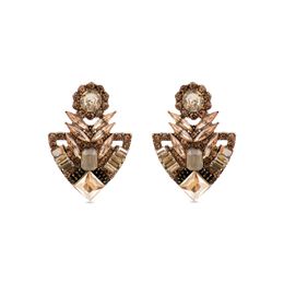 Luxenter Ohrringe mit mehrfarbigem Kristall 18k goldfarben - Gothka