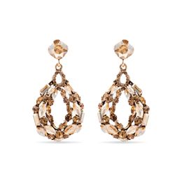 Luxenter Ohrringe mit mehrfarbigem Kristall 18k goldfarben - Liodas