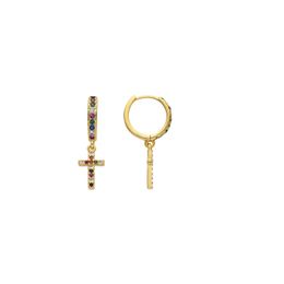 Luxenter Ohrringe mit mehrfarbigen Zirkonia 18k Gold - Zemu