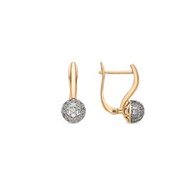 Luxenter Ohrringe mit 18-kar&auml;tiger Gelbgold-Finish und Brillantstrahl-Zirkonia &ndash; Mnio