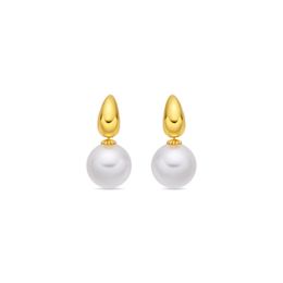 Luxenter White Pearl Ohrringe in 18-karat-Gelbgold - Rosmi