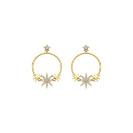 Luxenter Ohrringe mit 18 Karat Gelbgold-Finish und Brillanz-Zirkonia &ndash; Ilju