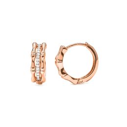 Luxenter Ohrringe mit Brillantstrass in 18 Karat Gelbgold-Finish &ndash; Zuryde