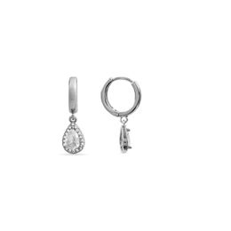 Luxenter rhodinierte Brillant-Zirkonia-Ohrringe - Tavia