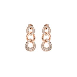Luxenter Ohrringe mit Zirkonia-Brillanten, 18 Karat Gelbgold-Finish &ndash; Lik