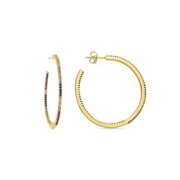 Luxenter Ohrringe mit gl&auml;nzendem 18k Gold Finish Zirkonia - Macare