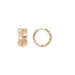 Luxenter Ohrringe mit 18-kar&auml;tiger Gelbgold-Finish und Brillantstrass &ndash; Emka