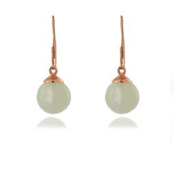 Luxenter, Ohrringe aus 925er Sterlingsilber und Katzenaugen mit 18 Karat Ros&eacute;goldplattierung