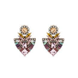 Luxenter Ohrringe mit mehrfarbigem Kristall 18k goldfarben - Aphuat