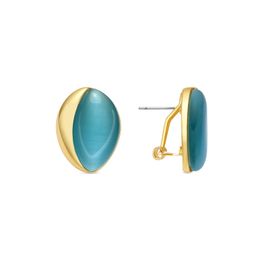 Luxenter-Ohrringe in 18-karat-Gelbgold und gr&uuml;nem Katzenaugen-Xorai