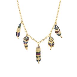 Luxenter Multicolour Zirkonia Halskette aus 18k Gelbgold - Muisem