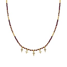 Luxenter 925 Sterlingsilber und Brilliant Zirconia Halskette aus 18 Karat Gold - Paila