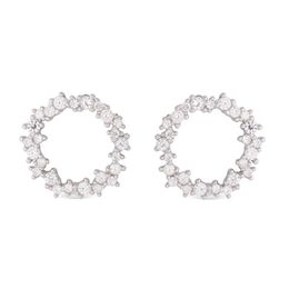 Sterling Silber 925 Luxenter Ohrringe mit rhodiniertem Brillant Zirkonia - Thilak