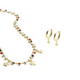 Luxenter Sets aus 925er Sterlingsilber mit 18K Gelbgold-Finish -
