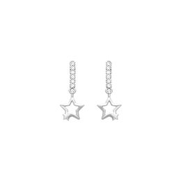 Luxenter rhodinierter Brillant-Zirkonia-Ohrring - Yasio