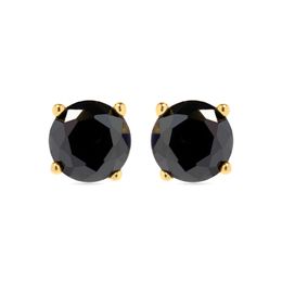 Luxenter Ohrringe, 925er Sterlingsilber und 18K vergoldeter Onyx Zirkonia