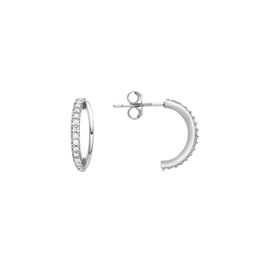 Luxenter Rhodium plattierte Brillant Zirkonia Ohrringe - Makon