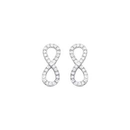 Luxenter Rhodium plattierte Zirkonia Ohrringe - Infinity