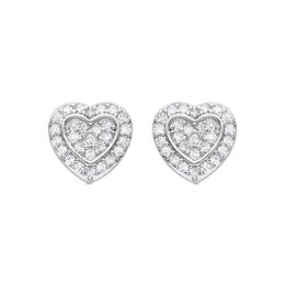 Luxenter rhodinierte Brillant-Zirkonia-Ohrringe - Manye