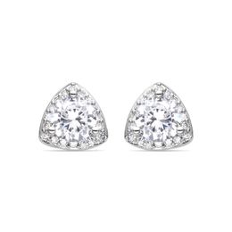 Luxenter rhodinierter Brillant-Zirkonia-Ohrring - Imli