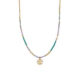 Luxenter Halskette mit blauem Kristall 18k goldfarben - Zorsi