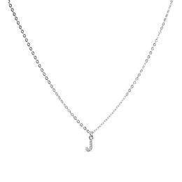 Luxenter Halskette mit gl&auml;nzenden Zirkonia in Silber - Alphabet