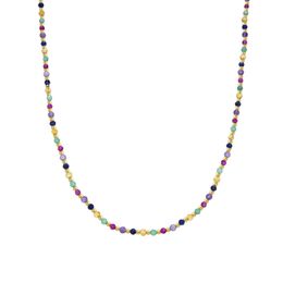 Luxenter Halskette aus 925er Sterlingsilber und mehrfarbigem Kristall mit 18k Gelbgold - Shedi