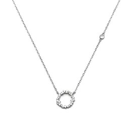 Luxenter Sterling Silber 925 Halskette mit rhodiniertem Brillant Zirkonia - Thilak